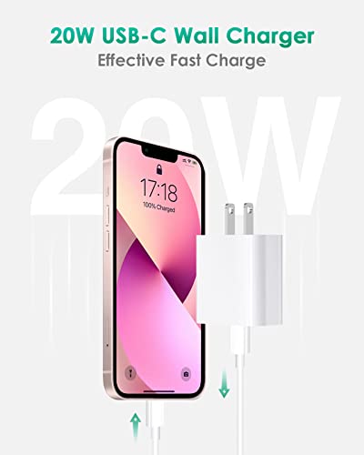 Type C Charging Block [3 Pack] 20W iPhone Charger Block USD C Charger Block Fast Charging for iPhone iPhone 14/14 pro/14 plus/14 pro max/13/12/11/SE/XR/8, iPad Pro/Mini, Galaxy, Pixel 4/3 and More