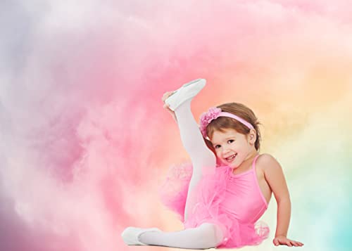 AIIKES 7X5FT Rainbow Cloud Birthday Backdrop Gradient Color Cloud Photography Backdrop Baby Shower Girl Birthday Cake Smash Wedding Party Decoration Photo Studio Props 12-420