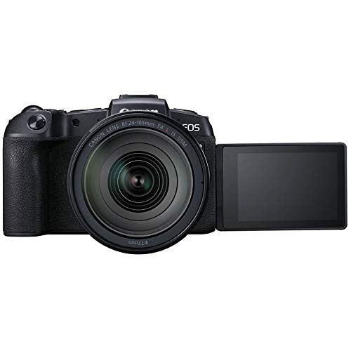 Canon EOS RP Mirrorless Camera with RF 24-105mm F4 L is USM Lens Kit Bundle with Lens Mount Adapter EF-EOS R Adapts EF and EF-S Lenses, 64GB Memory Card, Extension Grip and Accessories (4 Items)