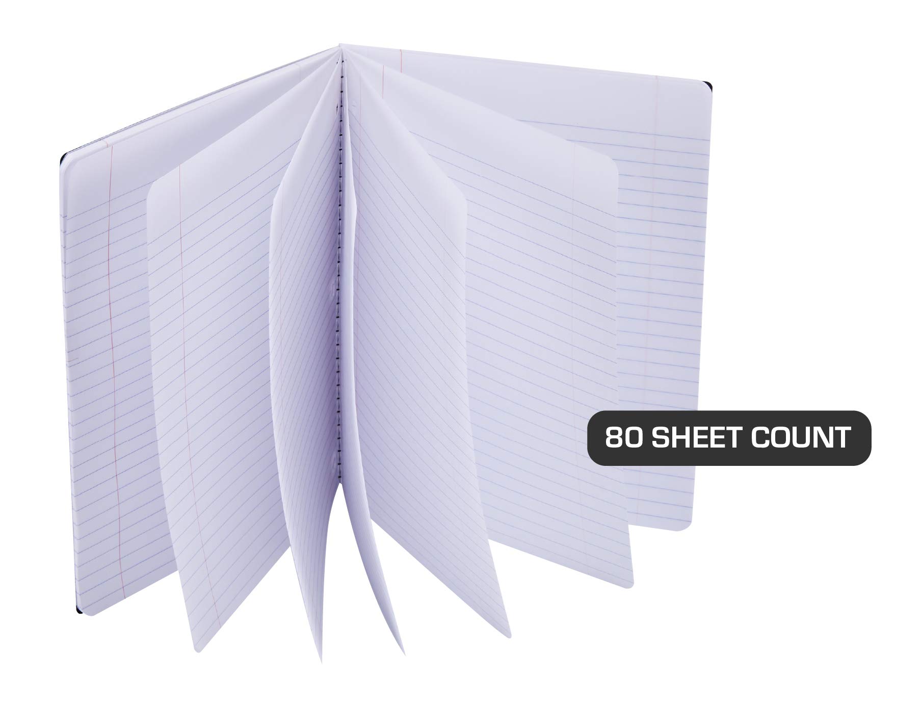 It's Academic College-Ruled Spiral Notebook, 1-Subject, 80 Sheet, Metallic Purple and Teal, 4 Pack