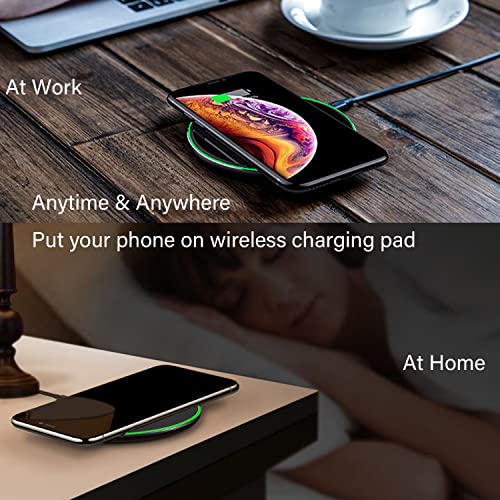 Pocxwa Wireless Charger for Samsung Galaxy S23 S22 S21 S10 Plus S10E S9 S9+ S8 S8+ S7 S6 Edge, Fast Wireless Charging Pad Compatible with Samsung Galaxy Note 20 10 9 8, 10W Max Cargador Inalambrico