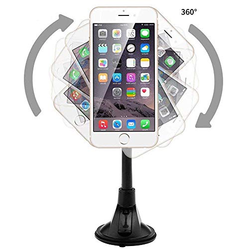 WeTest Universal Magnetic Cradle Windshield Dashboard Cell Phone Mount Holder with 7.8 Inches Flexible Aluminum Arm