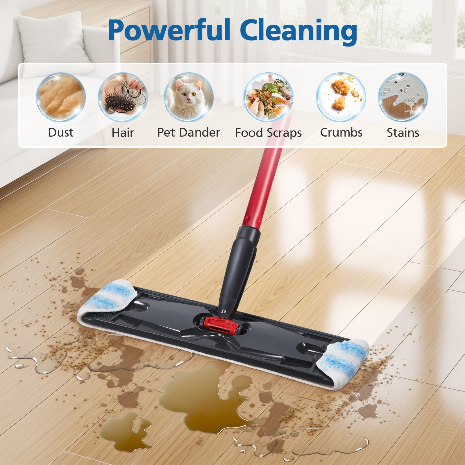 Vacuum Mop Replacement Pads, Compatible with Roborock S7 S7+ T7 T7S T7S Plus S7MaxV S7MaxV Plus S7MaxV Ultra Robot Vacuum, Washable Mop Cloth Rags Reusable Soft Mopping Pad Parts Accessories(6 Pcs)