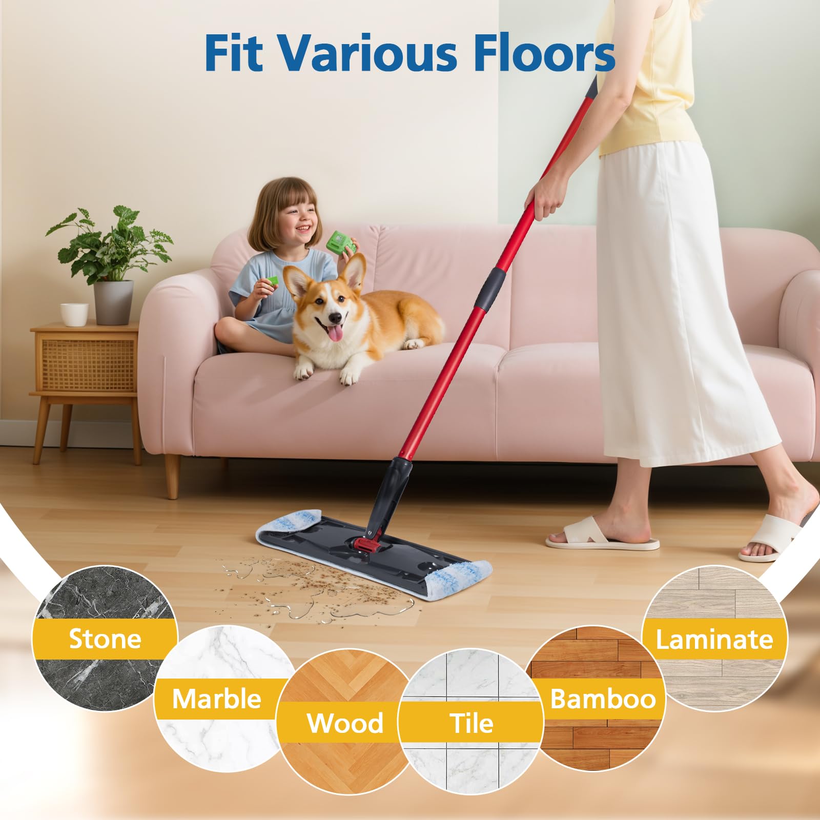 Vacuum Mop Replacement Pads, Compatible with Roborock S7 S7+ T7 T7S T7S Plus S7MaxV S7MaxV Plus S7MaxV Ultra Robot Vacuum, Washable Mop Cloth Rags Reusable Soft Mopping Pad Parts Accessories(6 Pcs)