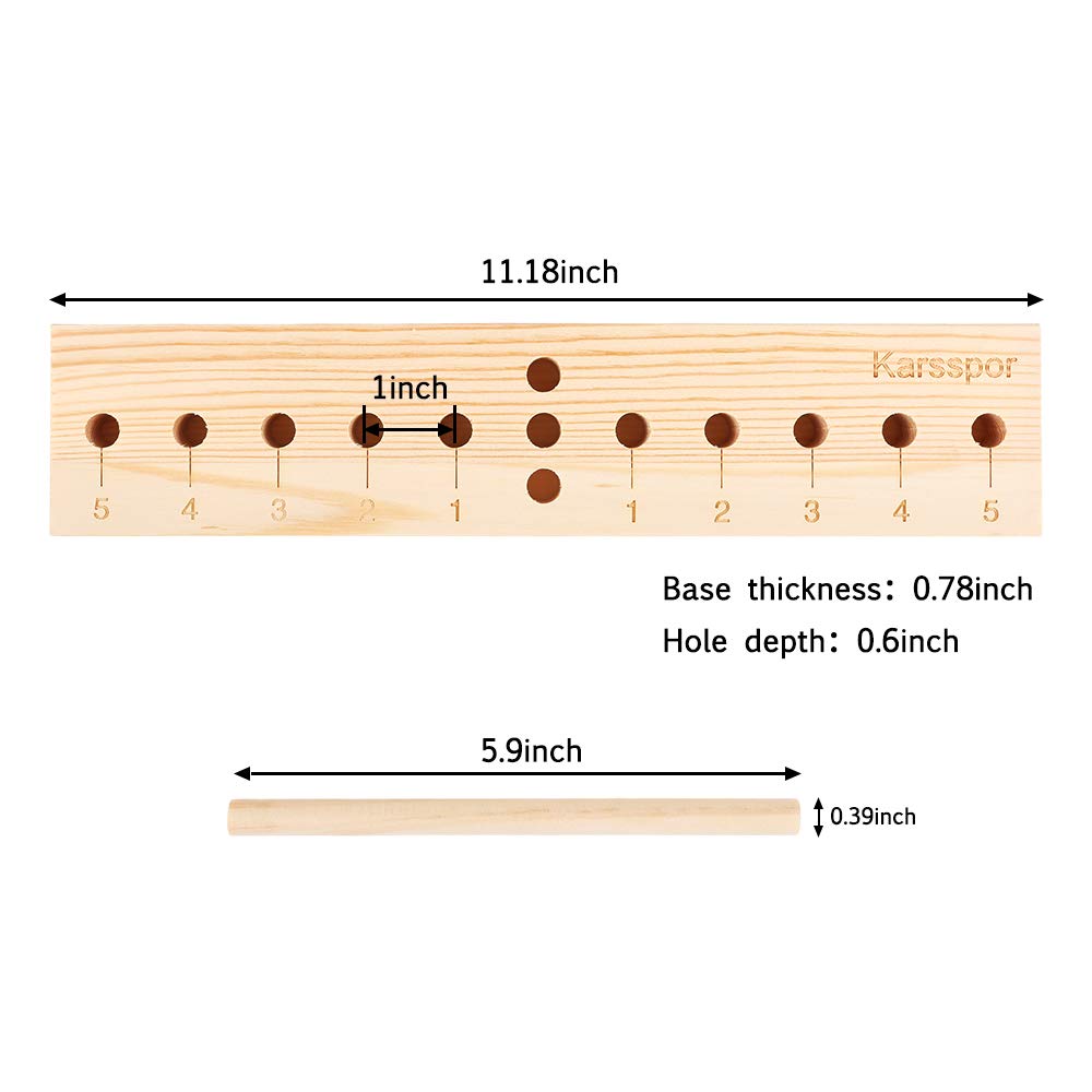 Karsspor Bow Maker Bow Making Tool for Ribbon, Wooden Wreath Bow Maker for Making Gift Bows, Wrist Corsages, Party Decorations, Hair Bows, Holiday Wreaths(with Instructions)