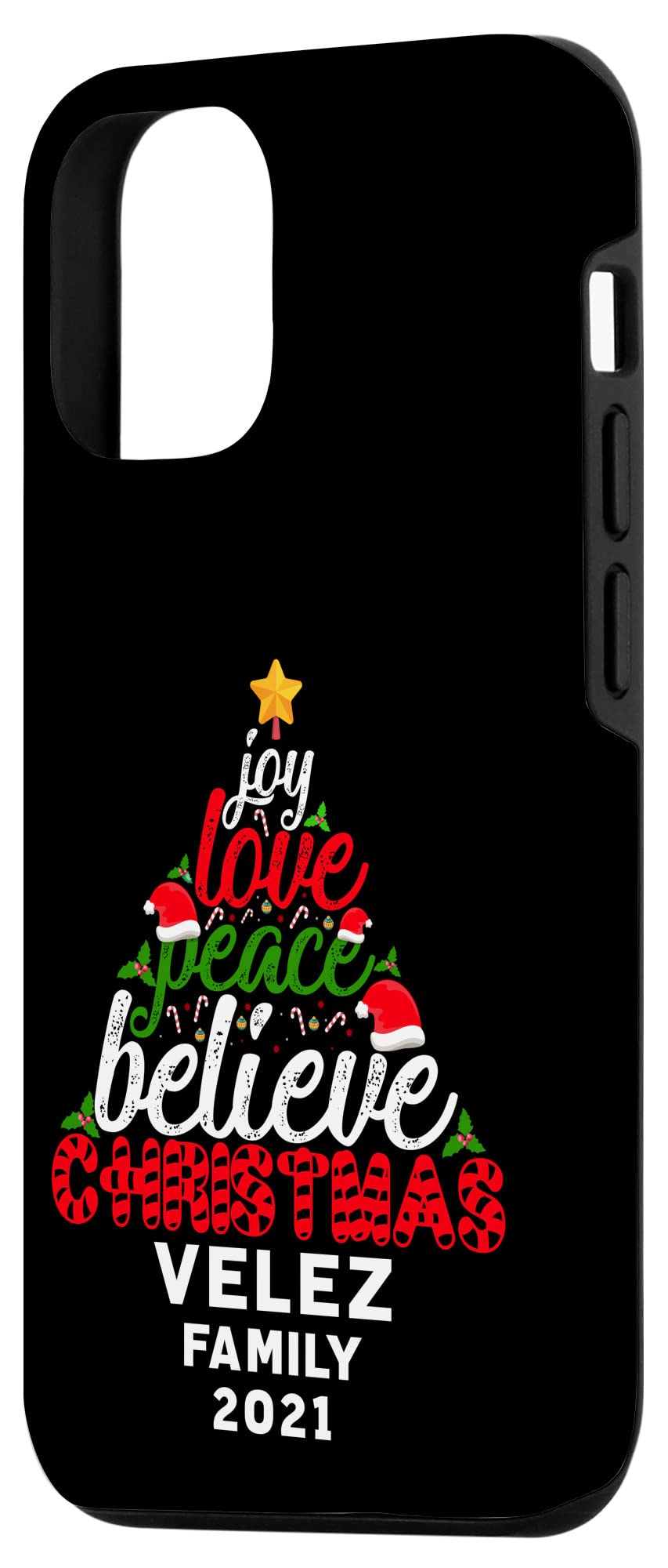 iPhone 12/12 Pro Custom family Christmas matching name Velez Case