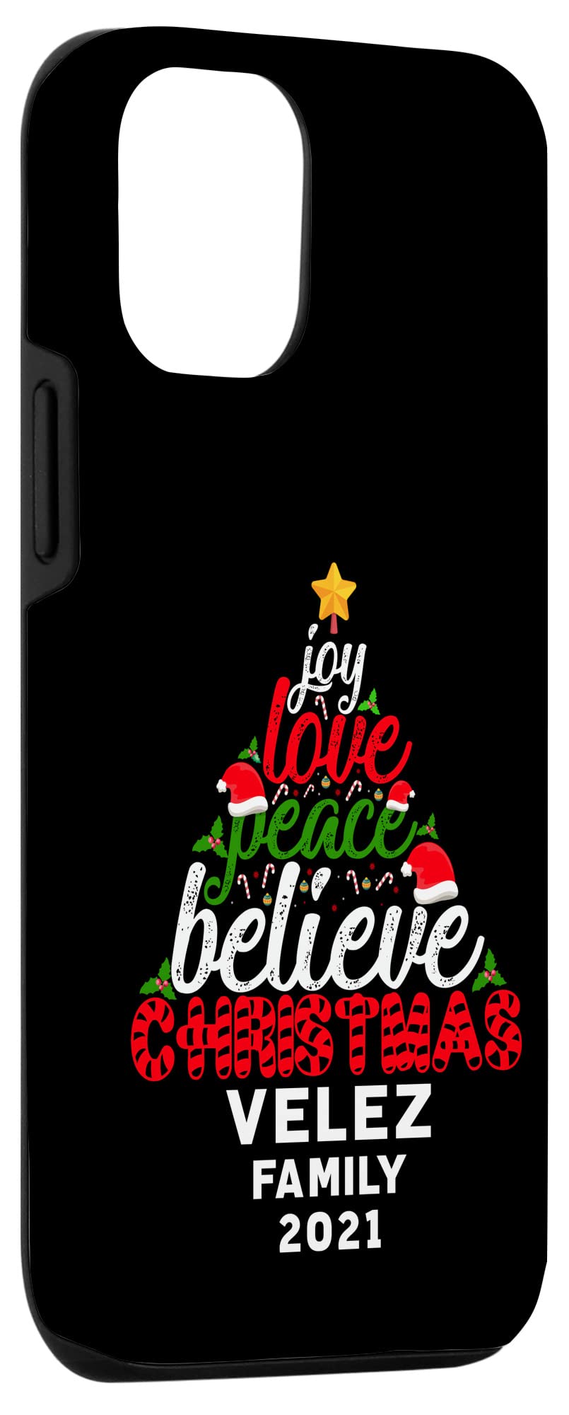 iPhone 12/12 Pro Custom family Christmas matching name Velez Case