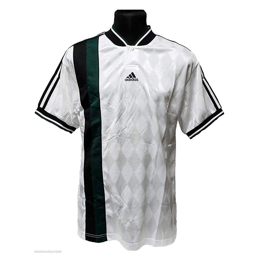 adidas Men's Velez Jersey (White/Black/Forest) (Small)