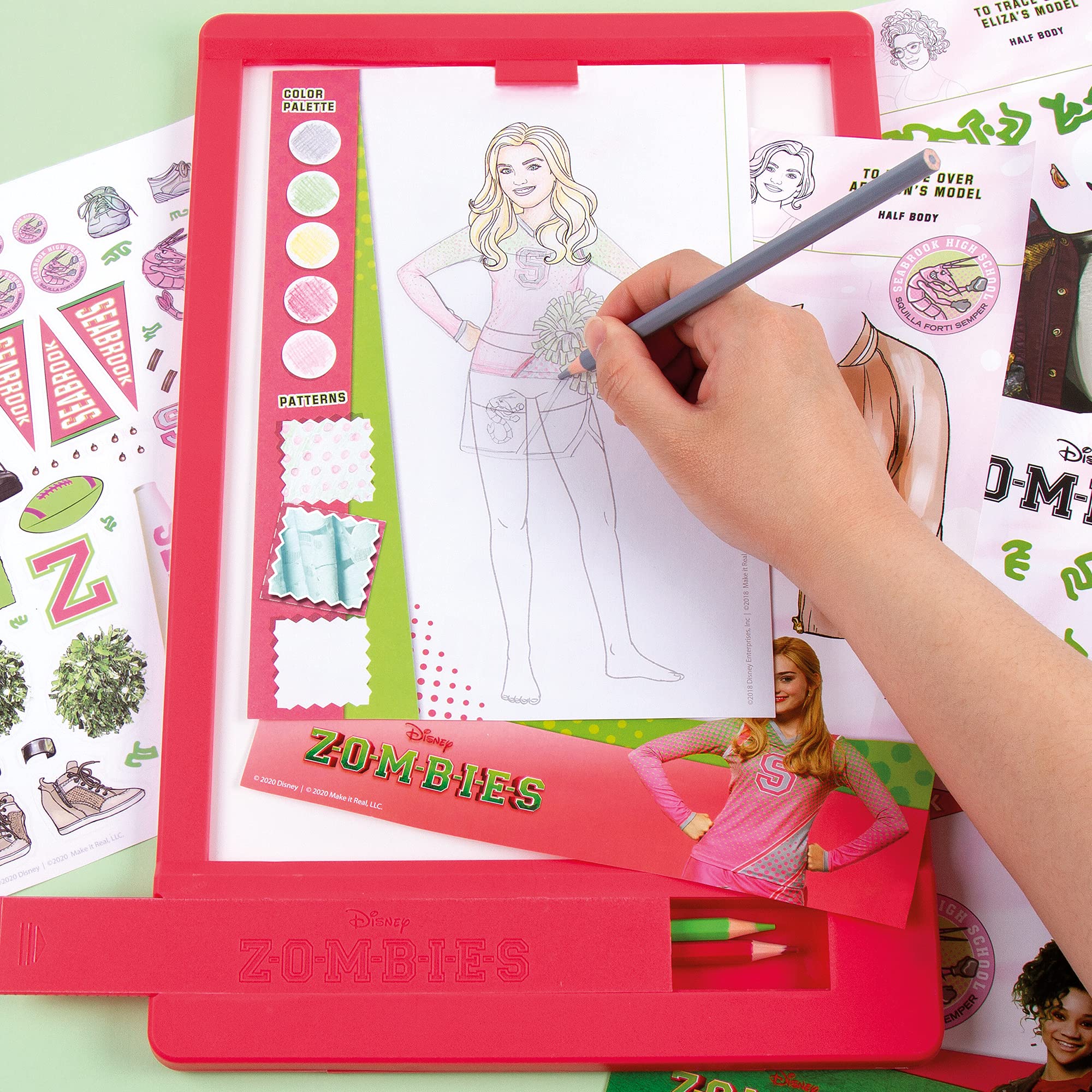Disney Zombies Fashion Design Light Table - Kids' Tracing Light Box & Accessories
