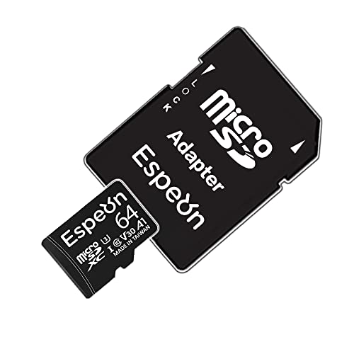 Espeon Micro SD Card 64GB with SD Adapter for Smartphone and Tablet MicroSDXC Memory Expansion, Nintendo-Switch, Portable Game Consoles. 4K Video Playback, A1 UHS-I U3 V30 C10, Up to 95MB/s Read