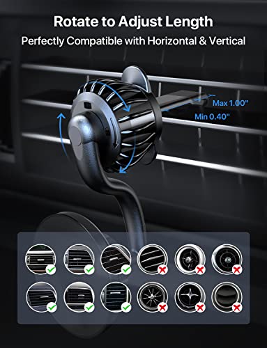 Ciencimy Compatible for MagSafe Car Mount [Strongest Magnet] Magnetic Phone Holder for Car [360° Adjustable] Air Vent Magnetic Phone Mount Fit for MagSafe iPhone 14 13 12 Pro Max Plus Mini