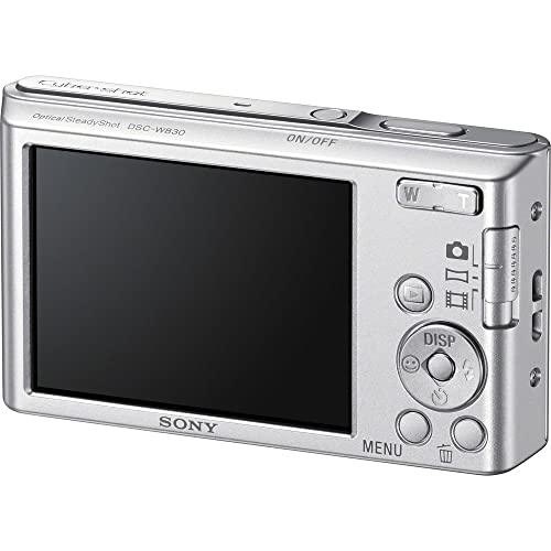 Sony DSC-W830 Digital Camera (Silver) (DSC-W830) + 2 x NP-BN1 Battery + Case + Charger + 64GB Card + Card Reader + Corel Photo Software + Flex Tripod + Micro USB Cable + Memory Wallet + Cleaning Kit