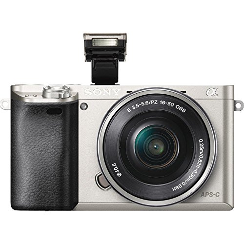 Sony Alpha a6000 Camera with 55-210mm and 16-50mm Power Zoom Lenses - Includes Camera with 16-50mm Power Zoom Lens and 55-210mm Zoom Lens (Silver) (Renewed)