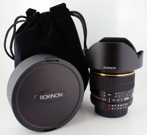 Rokinon 14mm f/2.8 IF ED UMC Ultra Wide Angle Fixed Lens w/ Built-in AE Chip for Nikon