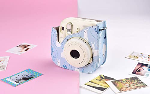 Katia Camera Case Bag Compatible for Fujifilm for Instax Mini 11/9/ 8+/ 8 Instant Film Camera with Shoulder Strap and Photo Accessories Pocket - Alpaca