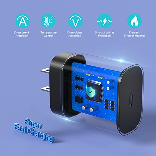 USB C Wall Charger Adapter, Costyle 3 Pack PD 25W Super Fast Charger Type C Charging Block Compatible Samsung Galaxy S23/S22/S21/S20 Ultra/Plus/S20FE/S10/A13/A53/A71/Note 20 Ultra/10,Pixel 7/6A-Black