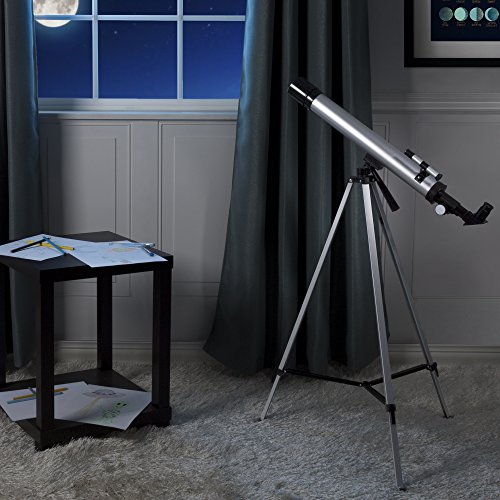 60mm Mirror Refractor Telescope – Aluminum Stargazing Optics with Tripod for Beginner Astronomy and STEM Education for Kids and Adults by Hey! Play!