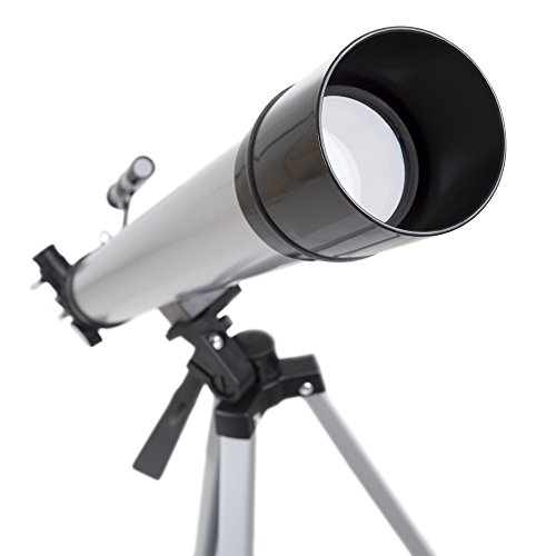 60mm Mirror Refractor Telescope – Aluminum Stargazing Optics with Tripod for Beginner Astronomy and STEM Education for Kids and Adults by Hey! Play!