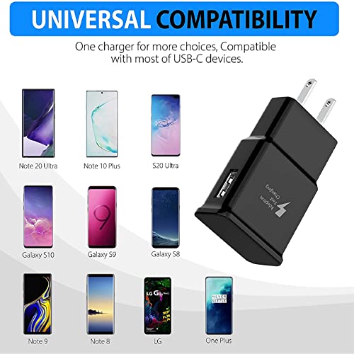 Samsung Fast Charger with USB Type C Cable Compatible Samsung Galaxy S23 S23Ultra S23+ S22 S22Ultra S22+ S21 S21Ultra S20+ S20Plus S10 S10e S9 S9Plus S8 S8Plus Note 20 Note 10 Note 9 Note 8 [2-Pack]
