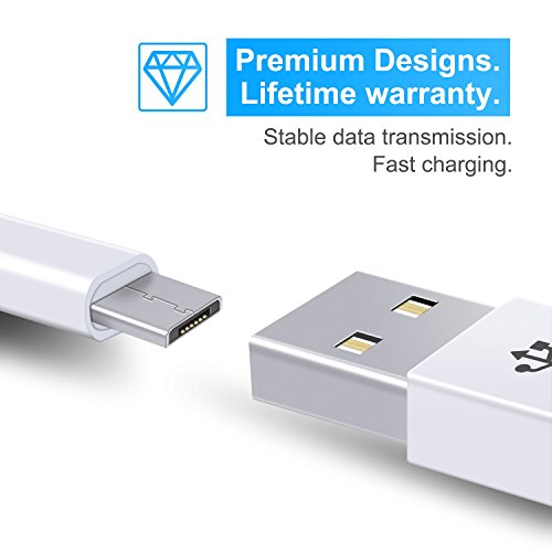 FASTSNAIL 16.4FT Power Extension Cable for WyzeCam/WyzeCam V3/ WyzeCam Pan/Wyze Cam Pan V2/ KasaCam/NestCam Indoor/Yi Cam,USB to Micro USB Charging and Data Sync Cord 2 Pack