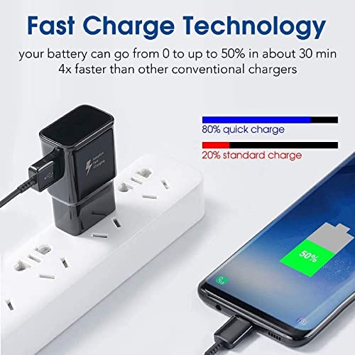 Samsung Fast Charger with USB Type C Cable Compatible Samsung Galaxy S23 S23Ultra S23+ S22 S22Ultra S22+ S21 S21Ultra S20+ S20Plus S10 S10e S9 S9Plus S8 S8Plus Note 20 Note 10 Note 9 Note 8 [2-Pack]