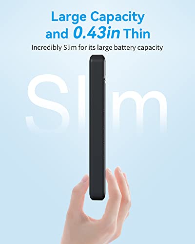 AsperX 2-Pack 15000mAh Portable Charger Power Bank [ USB-C Out and In ] [5V 3A Faster Charging] [ Dual USB A ] Slim High-Speed External Battery Pack for iPhone, Samsung, Android and More (Black+White)