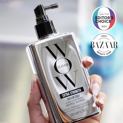 COLOR WOW Extra Strength Dream Coat – Powerful ultra moisturizing, anti humidity treatment for extremely frizz prone hair, glassy smooth, straight + resistant styles up to 3-4 washes