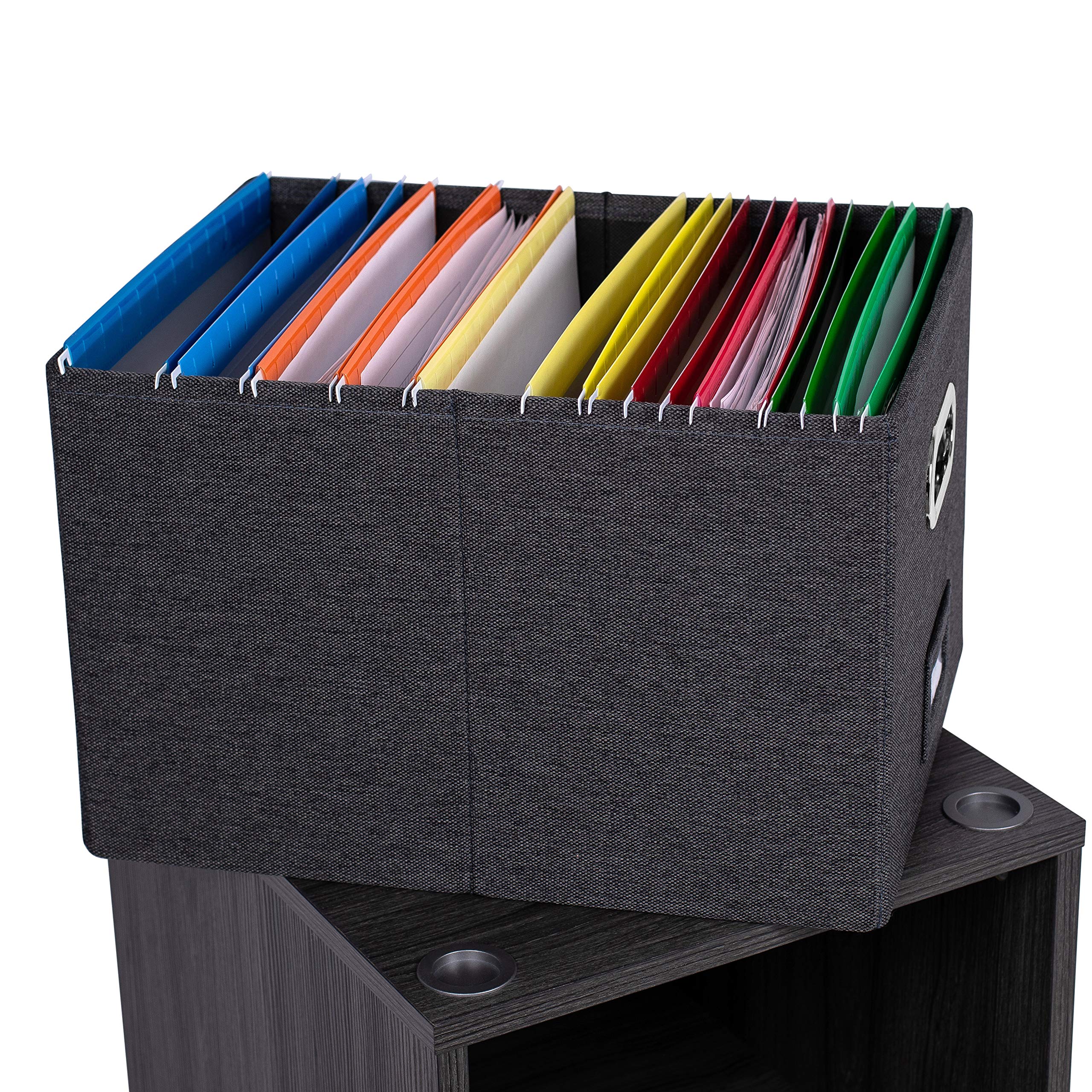 BIRDROCK HOME Rolling File Cabinet with 1 Lateral Drawer β Decorative Storage Shelf for Blankets, Books, Files, Magazines, Toys, etc β Removable Bin with Handles β Under Desk Office Organizer