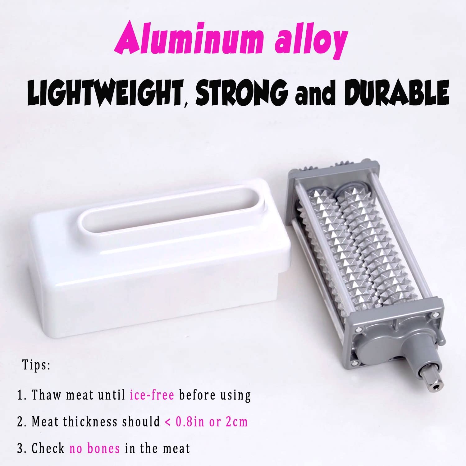 [UPGRADE] Meat Tenderizer Attachment for All KitchenAid Household Stand Mixers- Mixers Accesssories [No More Jams,No More Break,Easier to clean]