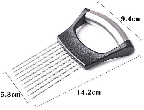 Boolavard The Best Onion Holder for Slicing All-In-One | Potato holder | Onion Cutter | Onion Chopper Stainless Steel