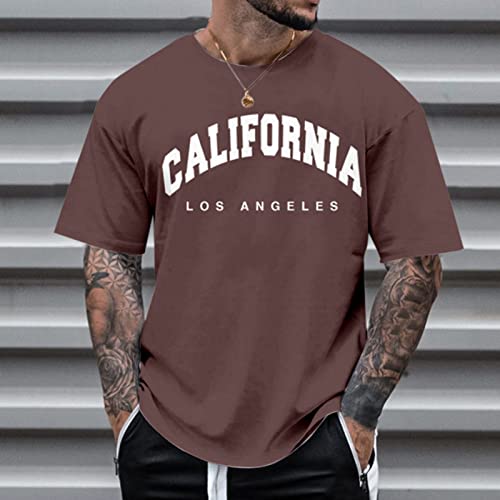 Men Tshirts Cotton Cool Shirts for Men Short Sleeve O Neck Breathable Relaxed Fit Summer Workout Tees Trendy True Comfort Tops Texas Shirts for Men