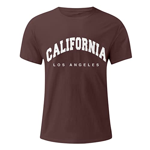 Men Tshirts Cotton Cool Shirts for Men Short Sleeve O Neck Breathable Relaxed Fit Summer Workout Tees Trendy True Comfort Tops Texas Shirts for Men