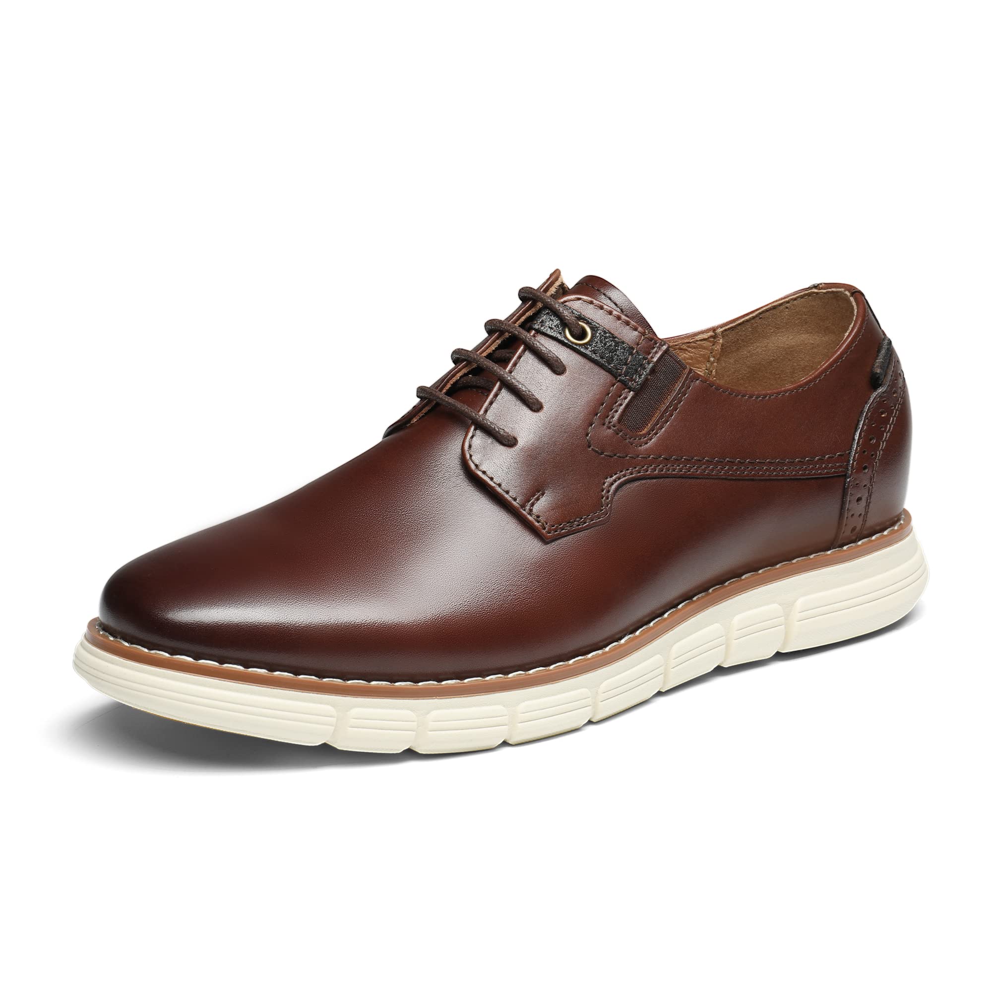 Bruno Marc Men’s Crossflex Oxford Dress Sneakers Casual Leather Dress Shoes,Size 12,Dark/Brown,Purpose-2