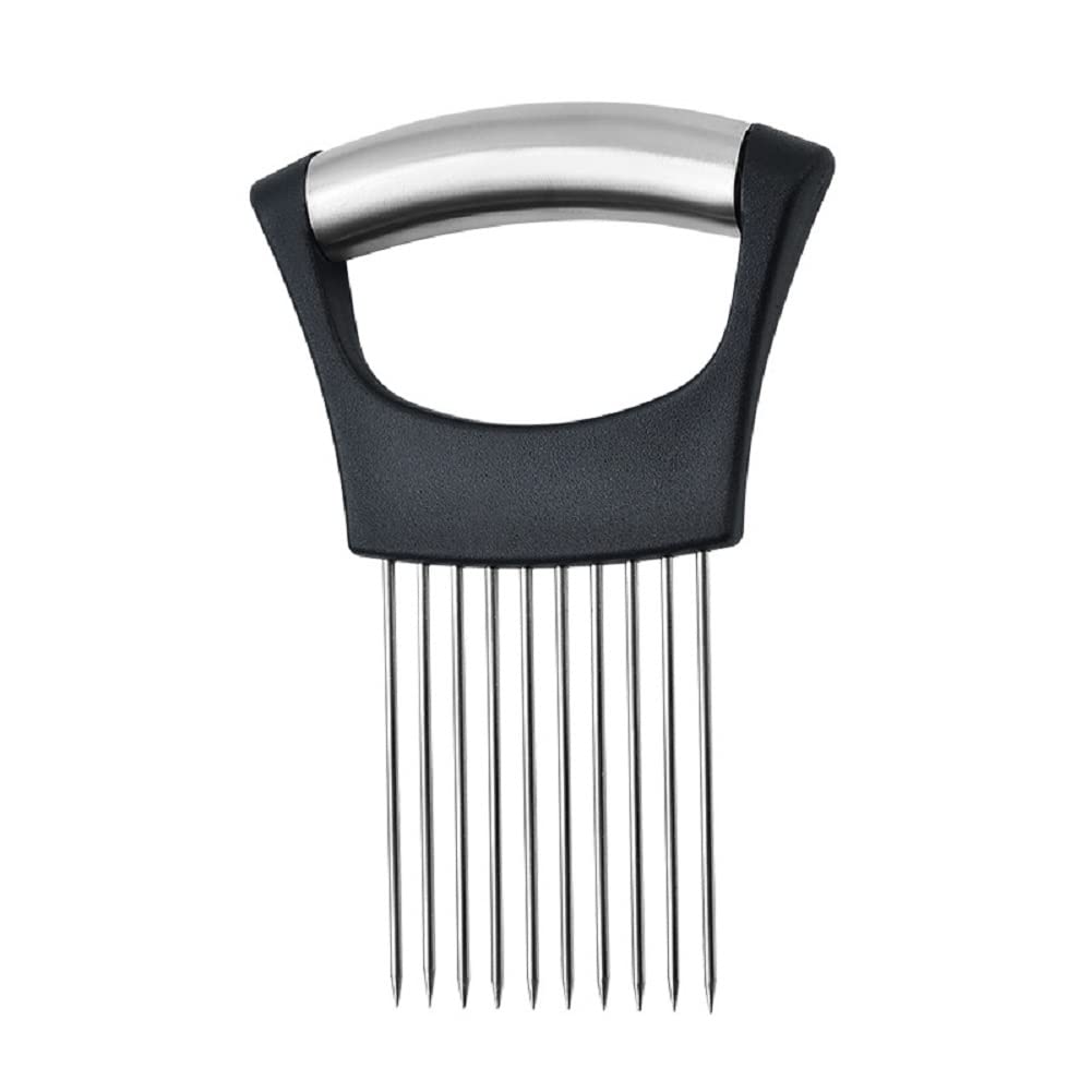 Boolavard The Best Onion Holder for Slicing All-In-One | Potato holder | Onion Cutter | Onion Chopper Stainless Steel