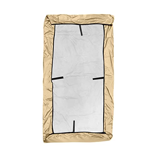 Elainilye Replacement Patio Swings Canopy Outdoor Replaceable Porch Top Cover Sunscreen Waterproof Garden Yard Swing Replacement Parts (Silver) (Beige)