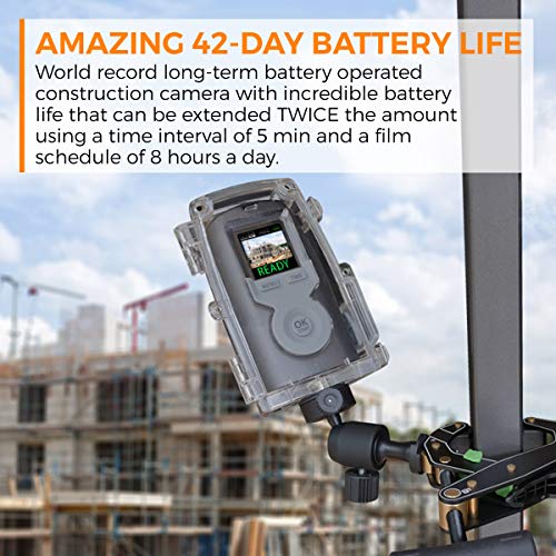 Brinno BCC200 - Construction & Outdoor Security Time-Lapse Camera Trio Bundle Pack - 42-Day Battery Life - 720P - Includes: TLC200 Pro Camera, Clamp, & Water-Resistant Case