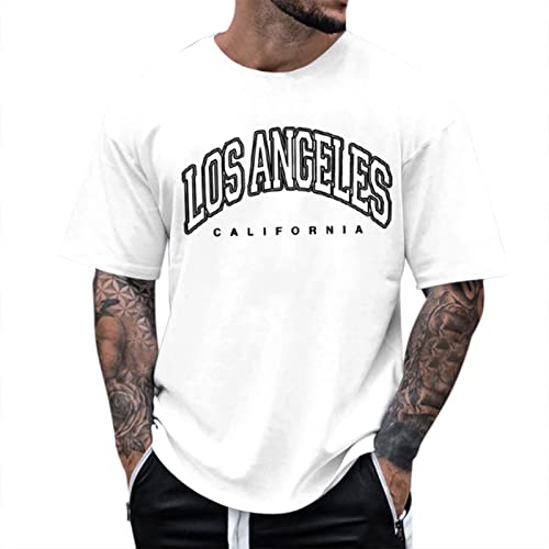 Mens Summer Shirts Cool Shirts for Men Breathable Printed Casual Outdoor Loose Fit Summer Tees Stylish True Comfort Tops Fishing Shirt Men White-a
