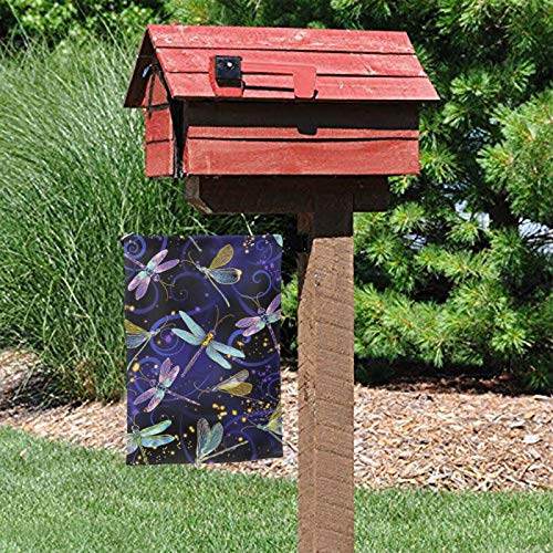 Welcome Garden Flag Double Sided,Outdoor Welcome Garden Decor,Small Garden Flag Dragonfly