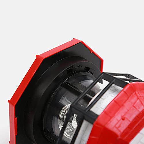 CALIDAKA Solar Powered Lighthouse,Garden Lights,Solar Lighthouse Statue with Spinning Light for Outdoor Patio Yard Garden Lawn Decoration (Red)