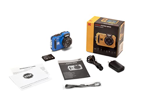 KODAK PIXPRO WPZ2 Rugged Waterproof Digital Camera 16MP 4X Optical Zoom 2.7" LCD Full HD Video, Blue