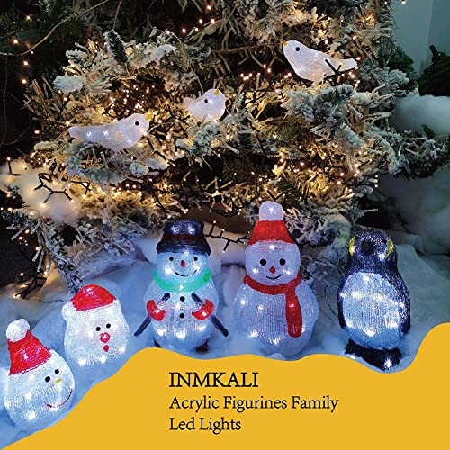 Acrylic String Birds 3 PCS Lighted Cool White Xmas Decorations Indoor Outdoor Holiday Decorations for Yard Garden Bar Party Cute Birthday Gifts Timer Battery Operated G-B006A