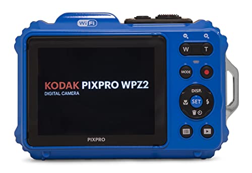 KODAK PIXPRO WPZ2 Rugged Waterproof Digital Camera 16MP 4X Optical Zoom 2.7" LCD Full HD Video, Blue