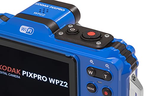 KODAK PIXPRO WPZ2 Rugged Waterproof Digital Camera 16MP 4X Optical Zoom 2.7" LCD Full HD Video, Blue