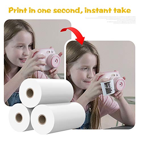 9 Rolls Kids Instant Camera Refill Print Paper- Photo Printer Thermal Paper Rolls Instant Print Camera Refill Paper for Kid's Instant Camera Favors Supplies
