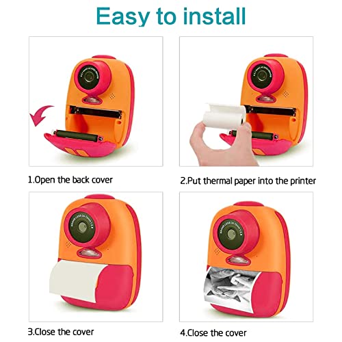 9 Rolls Kids Instant Camera Refill Print Paper- Photo Printer Thermal Paper Rolls Instant Print Camera Refill Paper for Kid's Instant Camera Favors Supplies