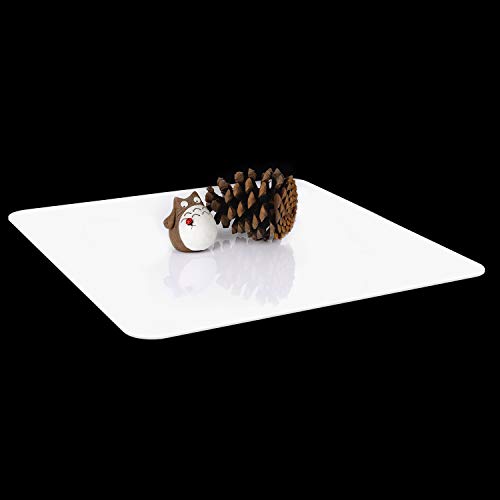 Acrylic White & Black Reflective Display Table Riser Backdrops for Professional Product Photography, KINJOEK 12 x 12 Inch, 30 x 30 cm Background Boards for Product Table Top Photography Shooting