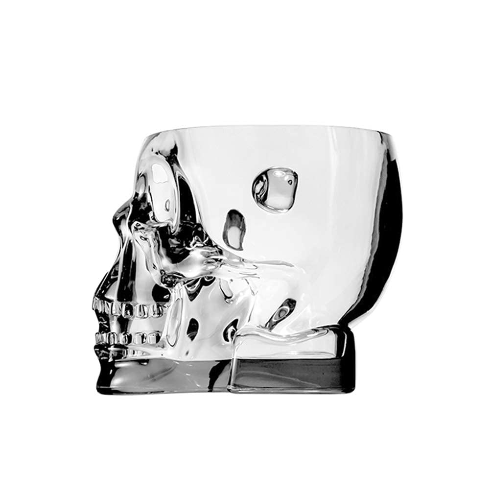 SOSSEG Ice Bucket, Skull Ice Bucket Beer Barrel, Table Mount Wine Bucket, Champagne Bucket Wine Cooler Bar Party Barbecue Cocktail Wedding Multiple (Transparent)