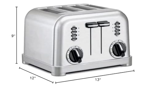 DEIKEB Slivers 4 Slice Metal Classic Toaster13.00 X 12.00 X 9.00 Inches