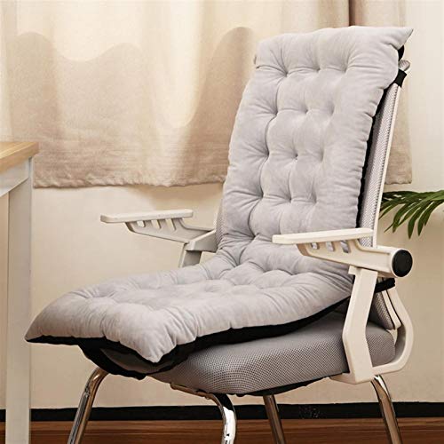 Seat Cushion Long Chair Cushion Recliner Rocking Chair Cushion Solid Color Thick Foldable Seat Cushion Sofa Cushion Garden Chair Pad (Color : Pink)