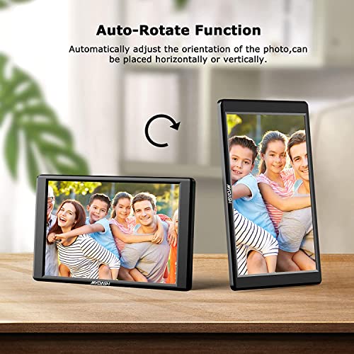 MYDASH - 10.1 inch Digital Picture Frame - Smart Photo Frame with Built-in 32GB Large Memory, IPS Screen, Auto Rotate, USB Flash Drive.
